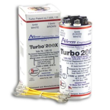 Turbo 200X 5-97.5 mfd 370/440V Round Universal Run Capacitor