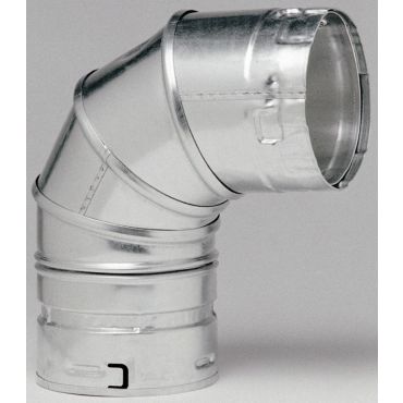 4" B-Vent Adjustable 90° Elbow