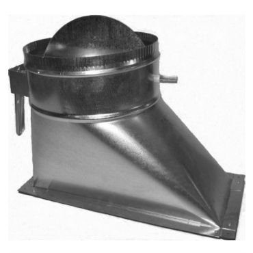 6" 45° Takeoff with Damper and 2" Standoff