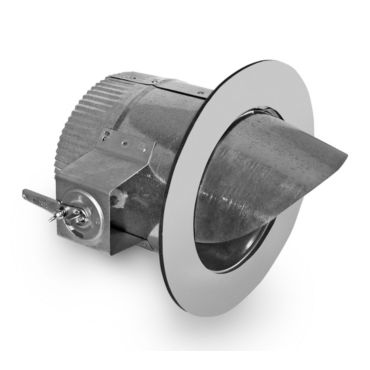 4" Air-Tite Flat Takeoff with Scoop and Damper and 2" Standoff