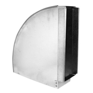 3-1/4" x 10" Flat Horizontal Wallstack 90° Elbow