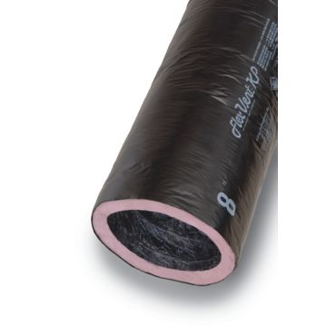 16" x 25' KP R8 Insulated Flex-Vent Black Flexible Air Duct - Box