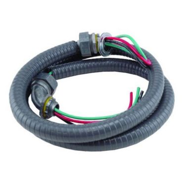 TRADEPRO® AC Whip - #10 Wire and Non-Metallic Connectors - 1/2" x 6'