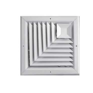 12" x 12" Aluminum 2-Way Corner Ceiling Diffuser